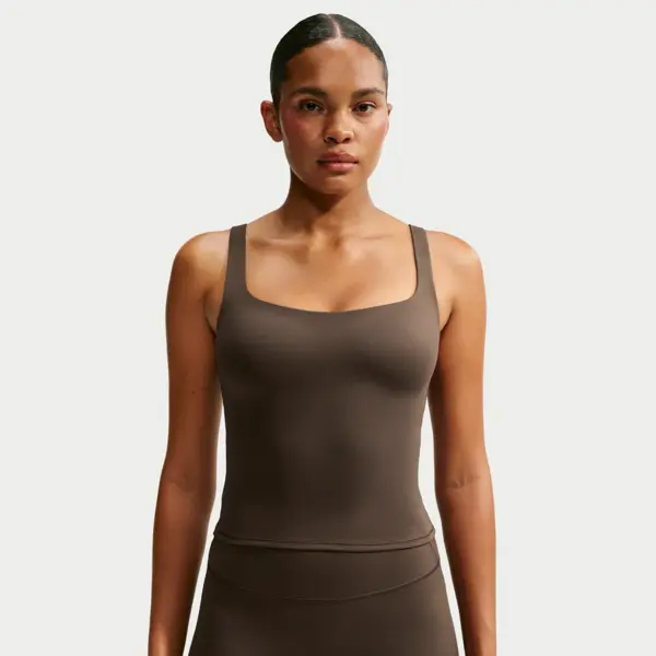 Nike Matte Square-neck Tank Top - Brown