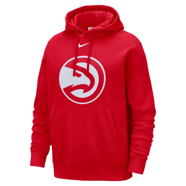 Nike Atlanta Hawks Club Nba Pullover Hoodie - Red