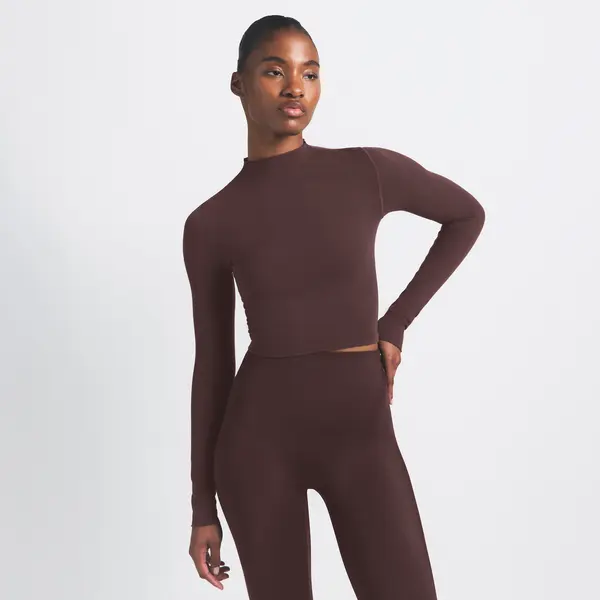 Nike Skims Vintage Seamless Mock-neck Crop Top