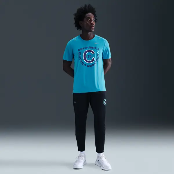Nike Rise 365 Dri-fit Short-sleeve Running Top - Blue