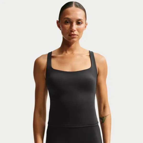 Nike Matte Square-neck Tank Top - Black