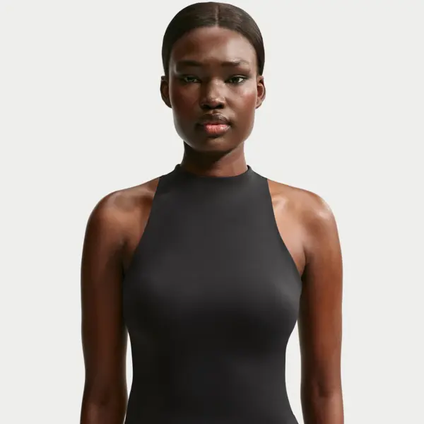 Nike Skims Matte Mock-neck Racerback Tank Top By - Black
