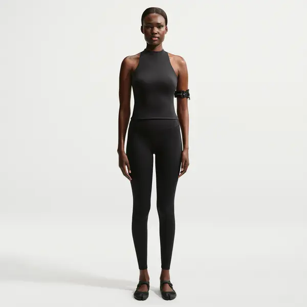 Nike Skims Matte Mock-neck Racerback Tank Top - Black