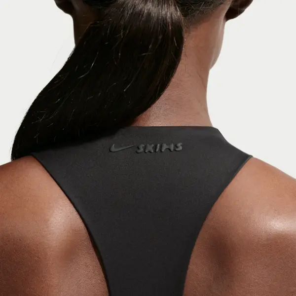 Nike Skims Matte Mock-neck Racerback Tank Top - Black