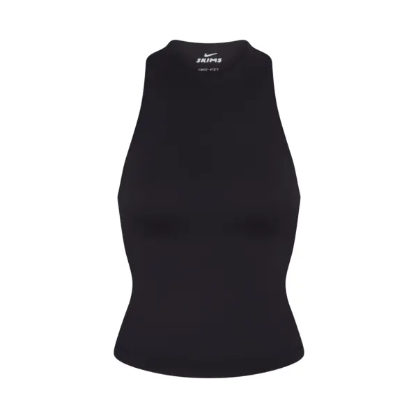 Nike Skims Matte Mock-neck Racerback Tank Top - Black