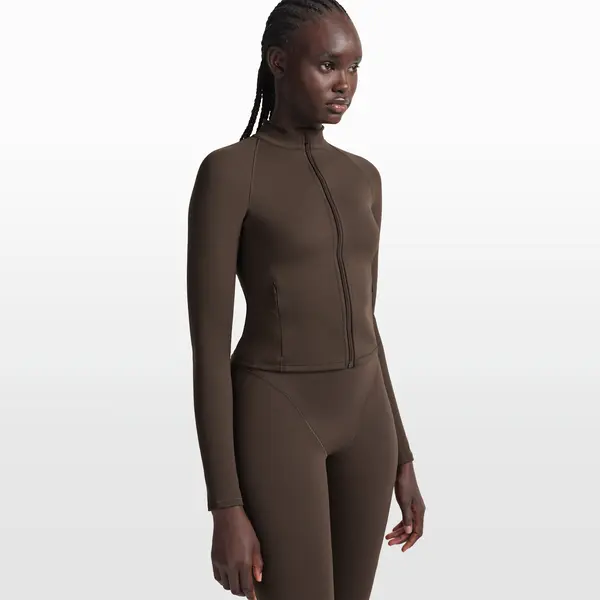 Nike Skims Matte Mock-neck Full-zip Jacket - Brown