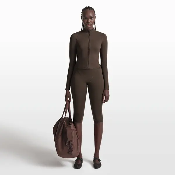 Nike Skims Matte Mock-neck Full-zip Jacket - Brown