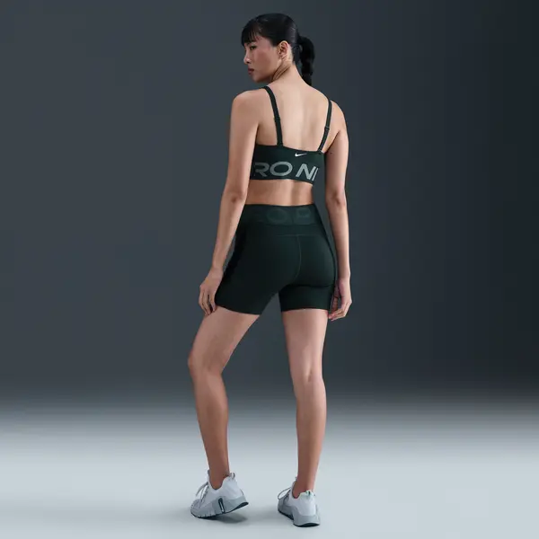 Nike Pro Indy Plunge Medium-support Padded Sports Bra - Green