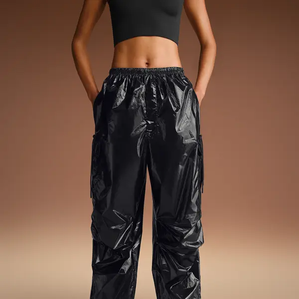 Nike Skims Shiny Nylon Cargo Pants
