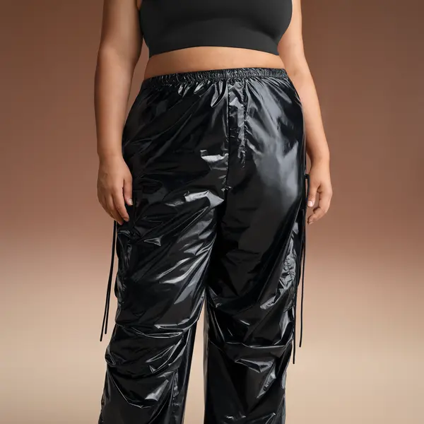 Nike Skims Shiny Nylon Cargo Pants