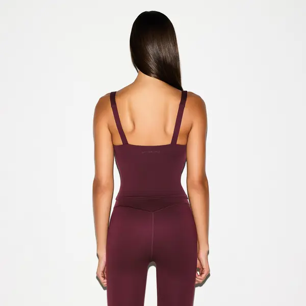 Nike Skims Matte Square-neck Tank Top - Red