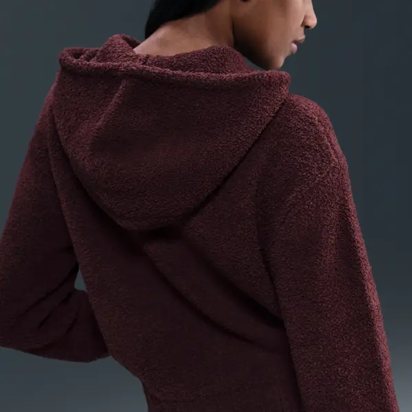 Nike Sportswear Phoenix Cozy Bouclé Loose Knit Hoodie - Red