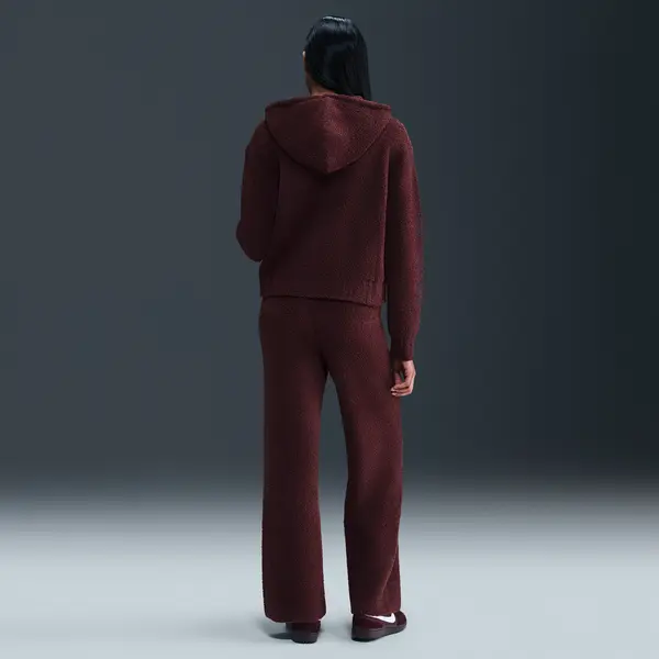 Nike Sportswear Phoenix Cozy Bouclé Loose Knit Hoodie - Red