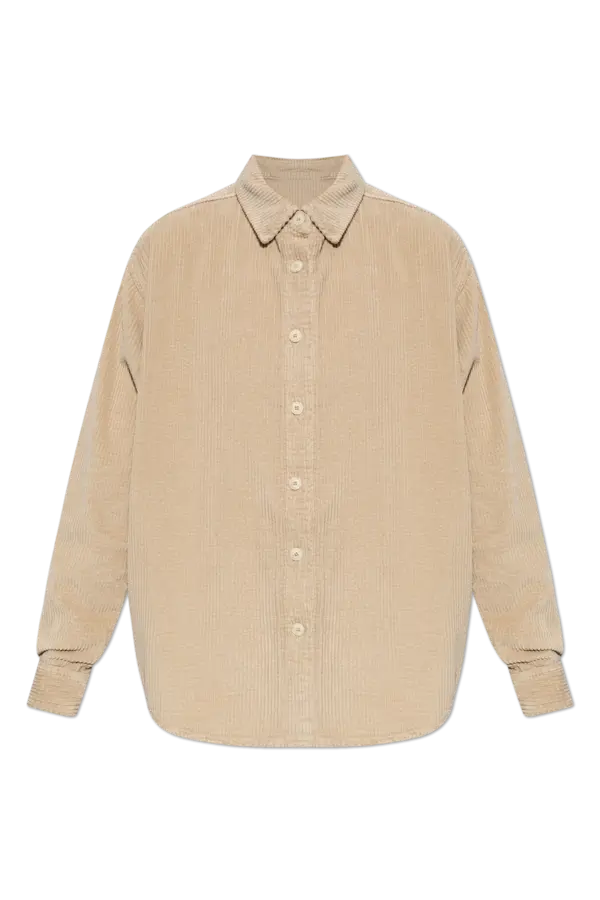 American Vintage Corduroy Button-down Shirt - Beige