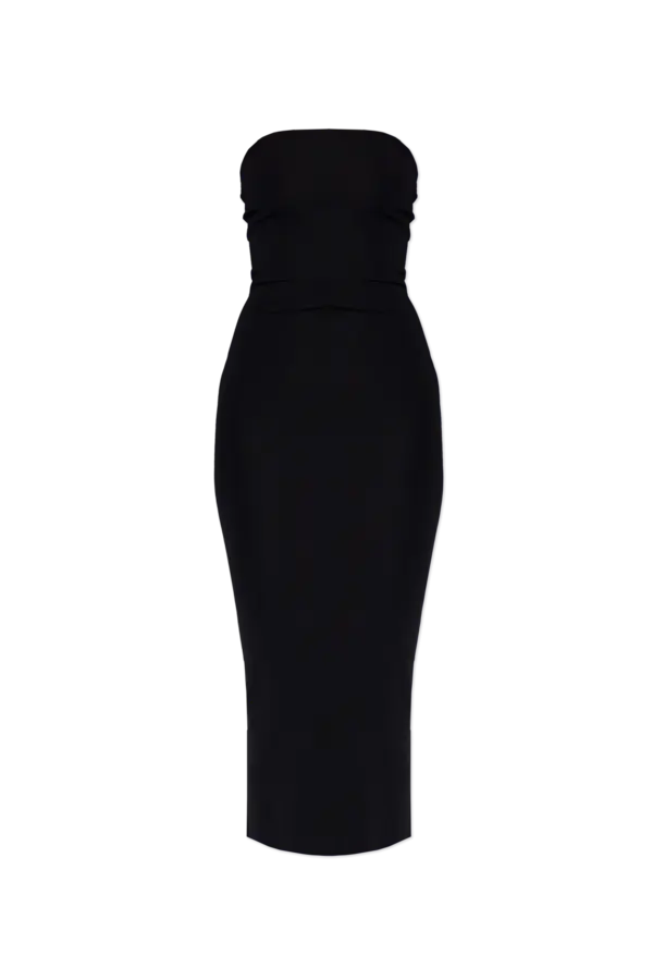 ENTIRE STUDIOS Off-shoulder Pencil Midi Dress - Black