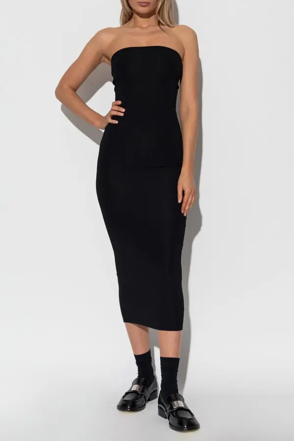 off the shoulder midi pencil dress ASOS DESIGN Curve off-shoulder pleated waist detail midi pencil dress in  apricot