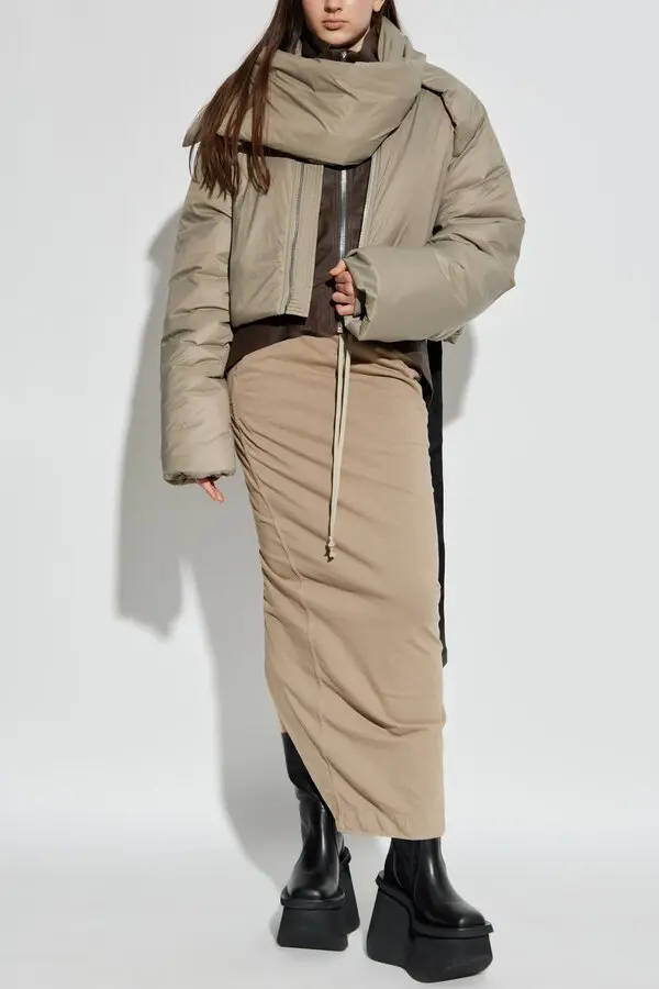 Rick Owens Naska' Leather Jacket - Brown