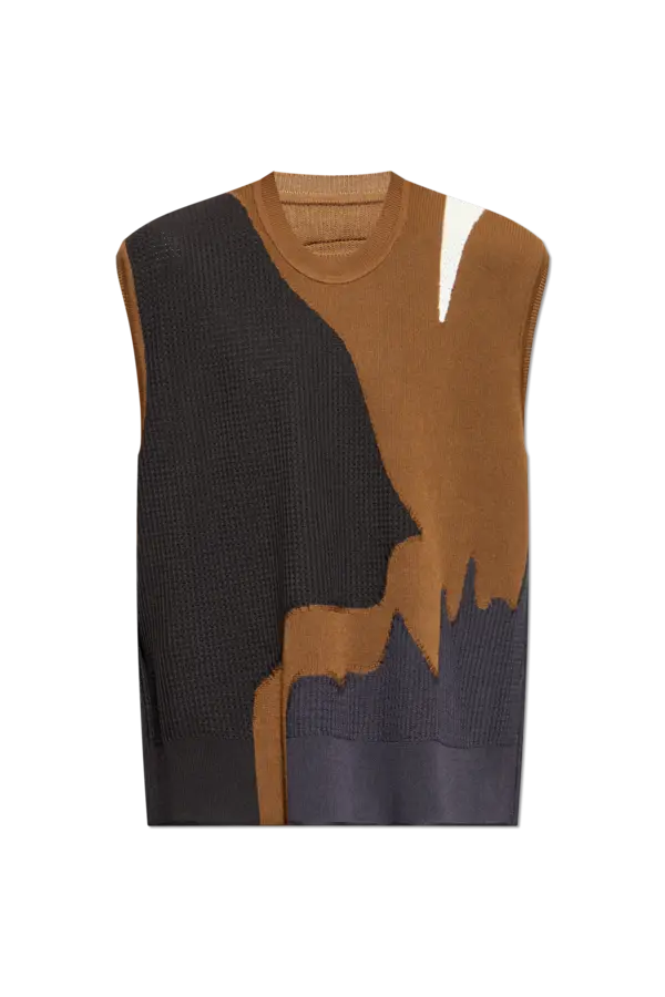 Issey Miyake Crew Neck Vest - Multicolour