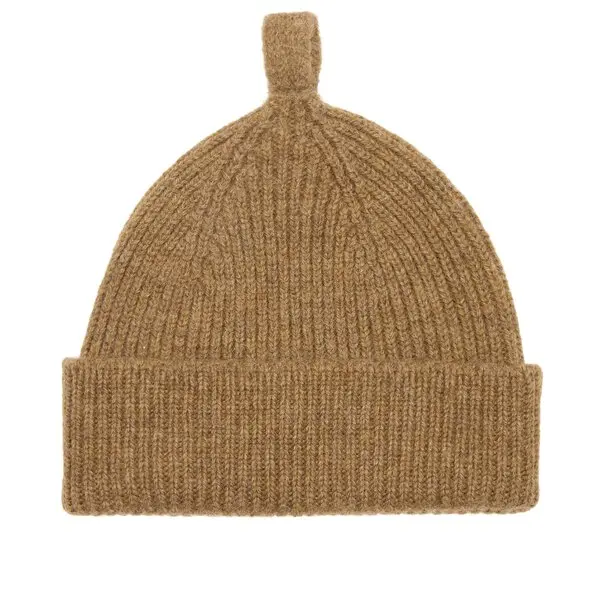 MARGARET HOWELL Simple Ribbed Beanie - Olive