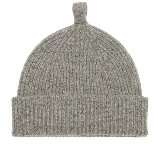 MARGARET HOWELL Simple Ribbed Beanie - School Grey
