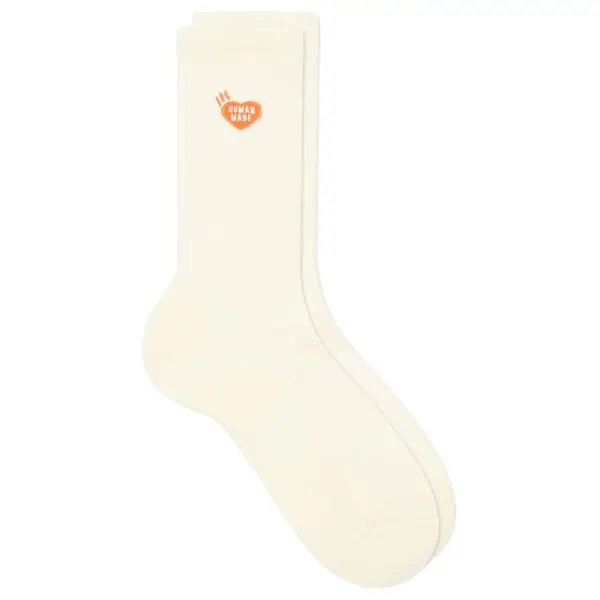 HUMAN MADE Pile Heart Socks - White