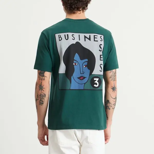 PARRA Nothing Please T-shirt - Pine Green