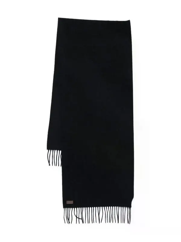 Canali Fringed Scarf - Blue