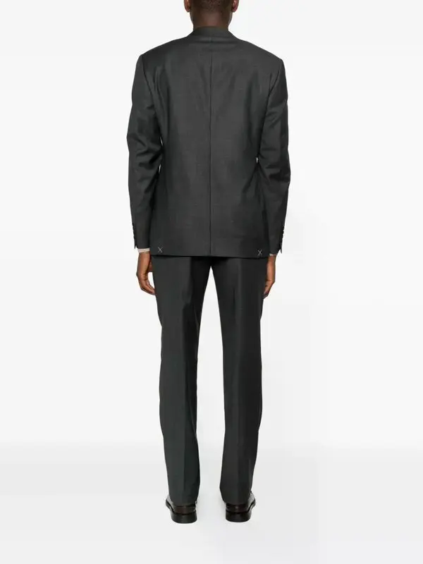 Canali Notched-lapels Two-piece Suit - Black
