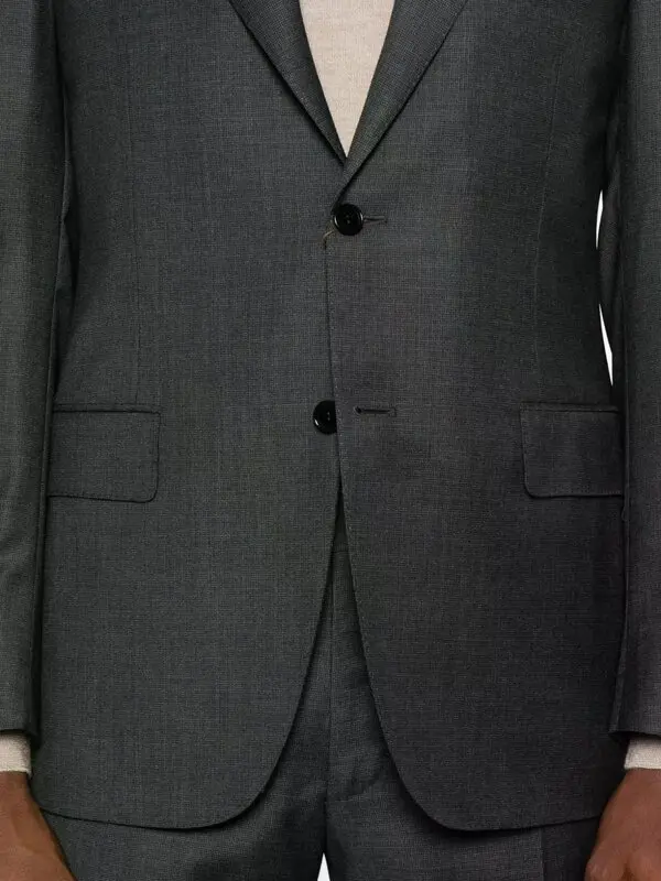 Canali Notched-lapels Two-piece Suit - Black