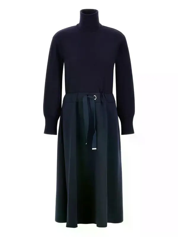 Herno Drawstring-waist Turtleneck Midi Dress