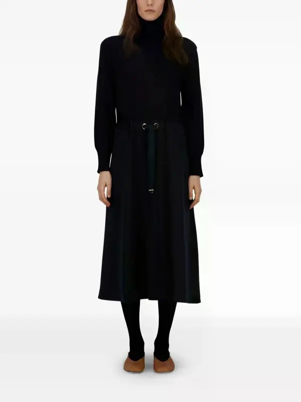 Herno Drawstring-waist Turtleneck Midi Dress