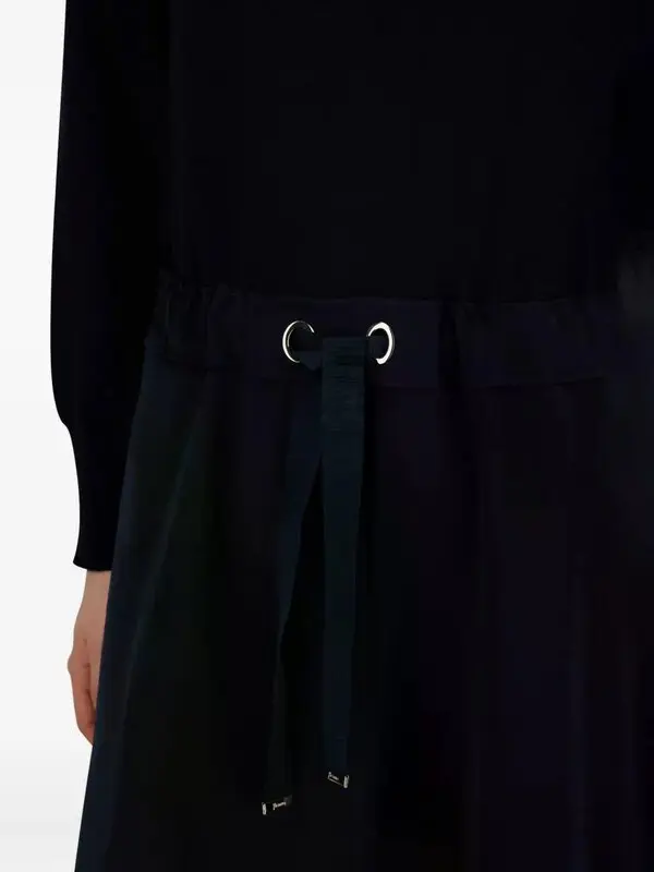 Herno Drawstring-waist Turtleneck Midi Dress