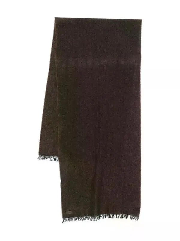 Canali Fringed Scarf - Brown