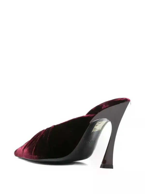 MUGLER 95mm Ruched Heeled Mules