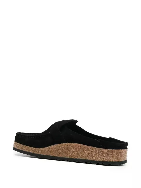 BIRKENSTOCK Closed-toe Suede Mules - Black