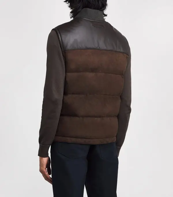Brioni Suede-nappa Padded Gilet