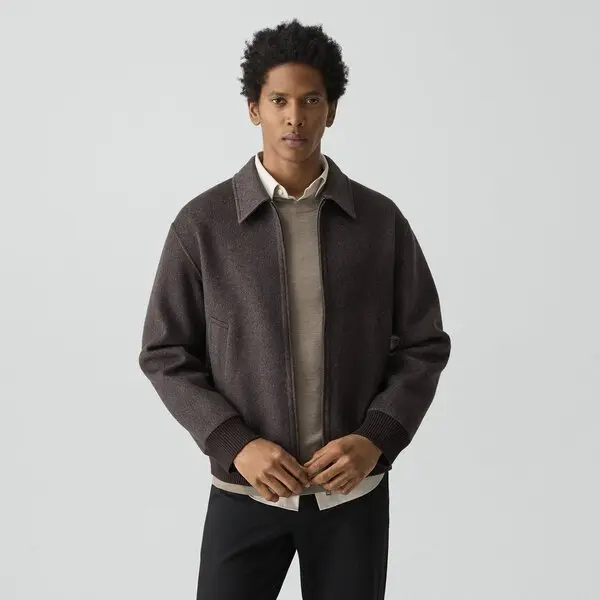 Theory Bomber Jacket In Atelier Wool
