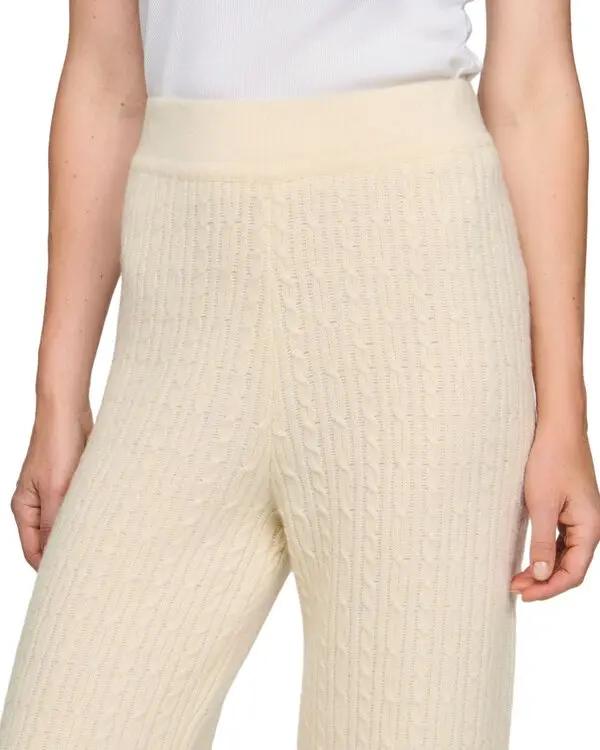 Sandro Valaud Cable Knit Pants - Ecru
