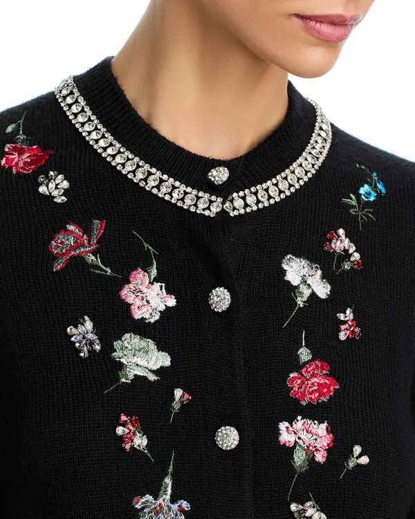Cinq À Sept Tumbling Carnation Cardigan
