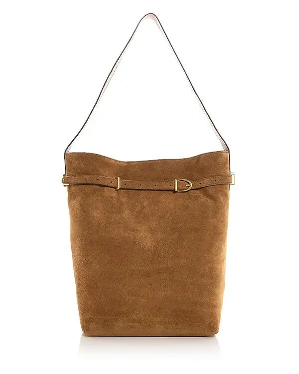 Madewell Belted Suede Satchel - Dried Acorn
