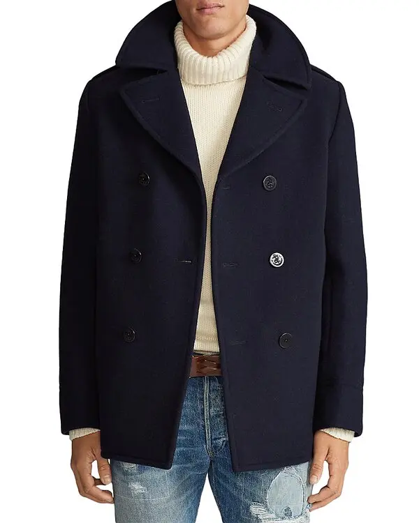 Polo Ralph Lauren Melton Wool-blend Pea Coat