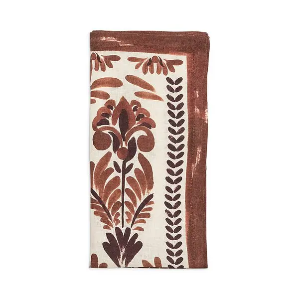 KIM SEYBERT Botanica Napkin In Ivory & Brown - Ivory/brown