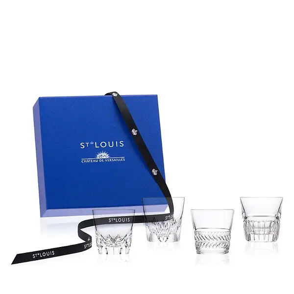 SAINT LOUIS Kings Hall Crystal Tumblers, Set Of 4 - Clear