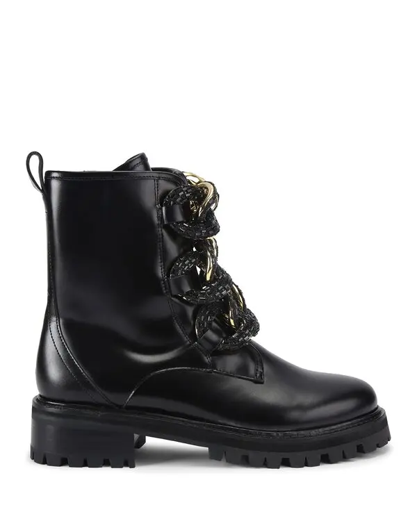Kurt Geiger Crystal Chain Combat Boots
