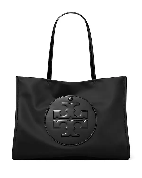 Tory Burch Ella Patent Small Tote - Black