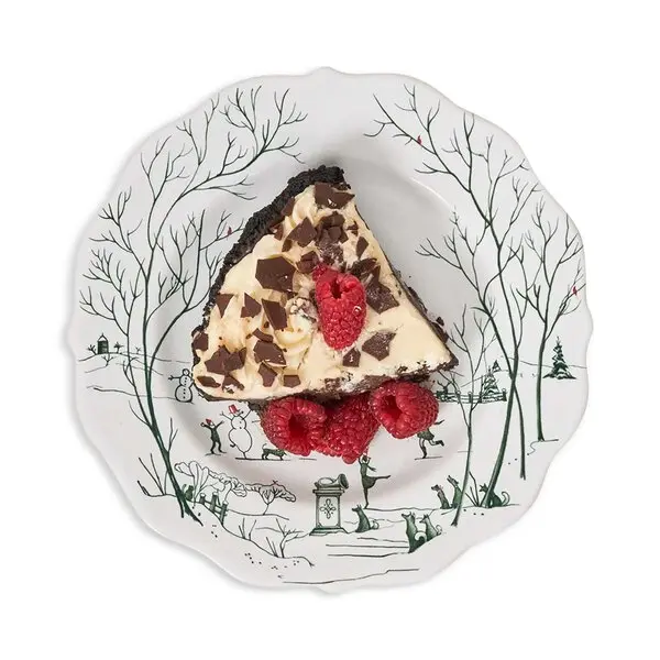 JULISKA Country Estate Winter Frolic Dessert Salad Plate - Evergreen