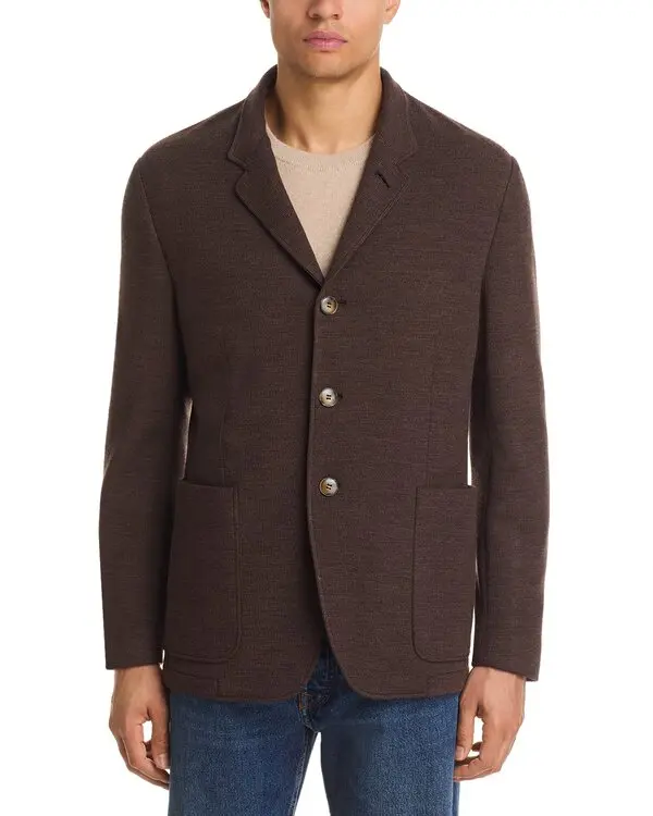 Canali Knit Blazer - Brown