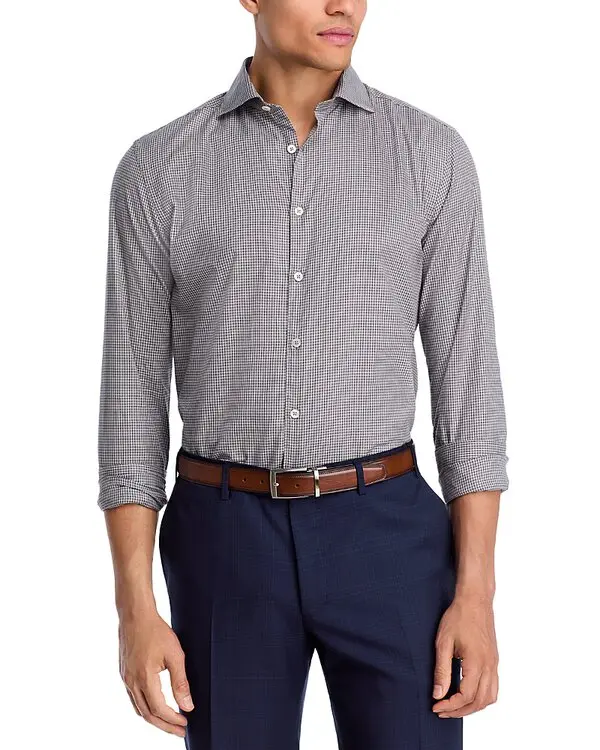 Canali Button Front Sport Shirt - Grey