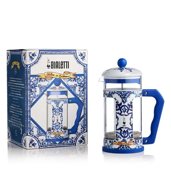 BIALETTI Coffeepress Carretto, 1 Liter - Open Blue