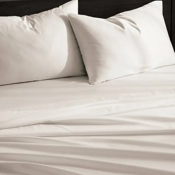 Dkny 425 Thread Count Cotton Sateen Sheet Set, Queen - Moon Beam